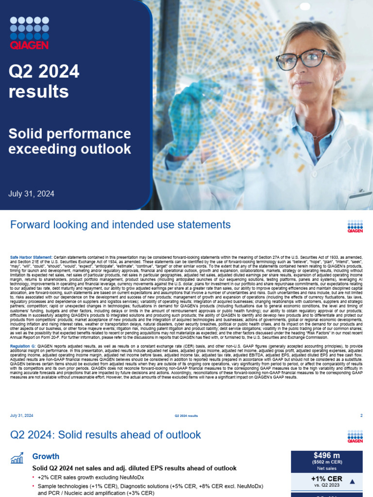 Q2 2024 Financial Results Overview | PDF | Net Income | Taxes