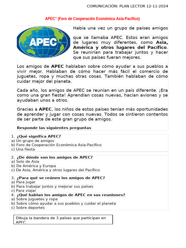 APEC Lectura | PDF
