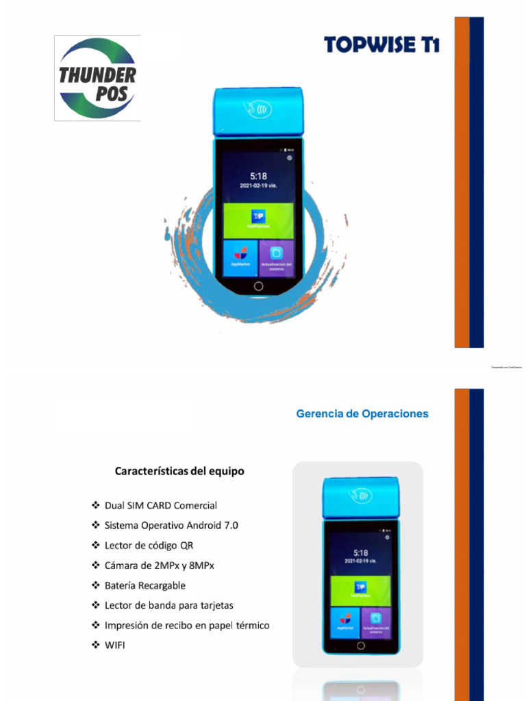 MANUAL DE USO T1 ThunderPOS | PDF