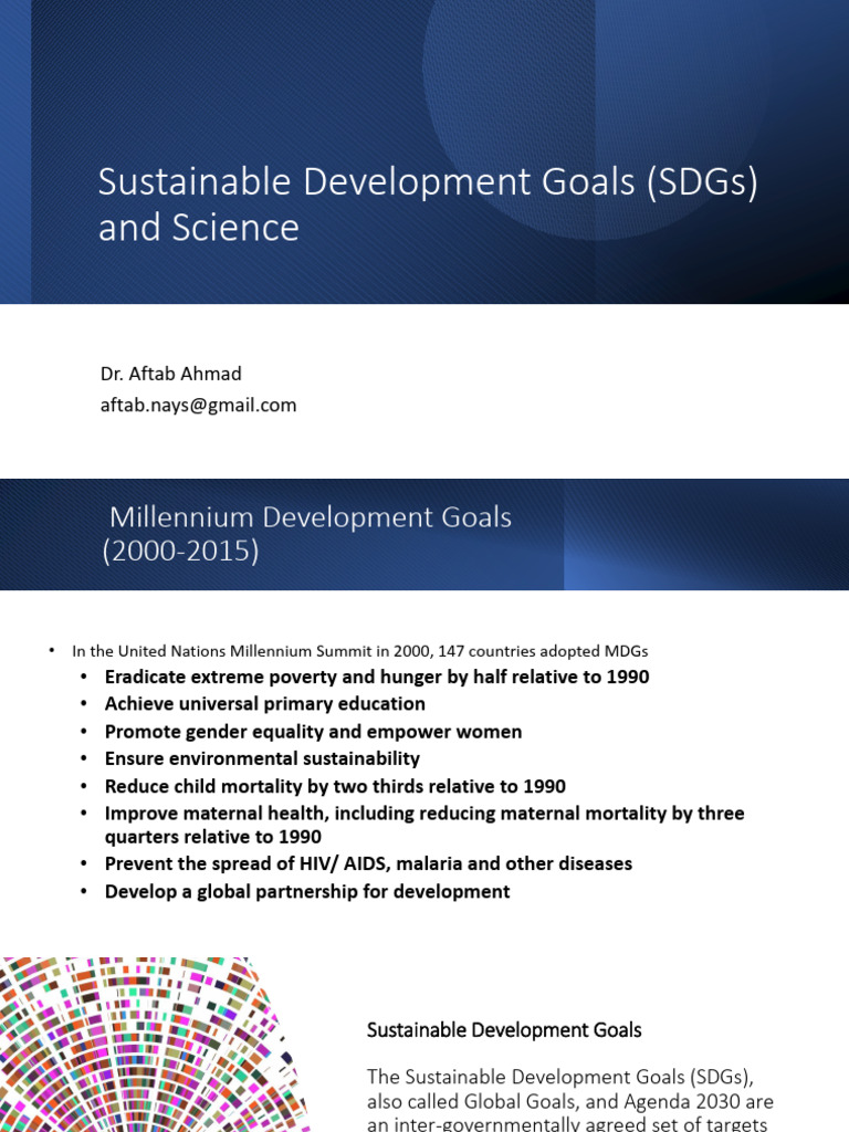 Lecture 9, SDGs and Science | PDF | Millennium Development Goals ...