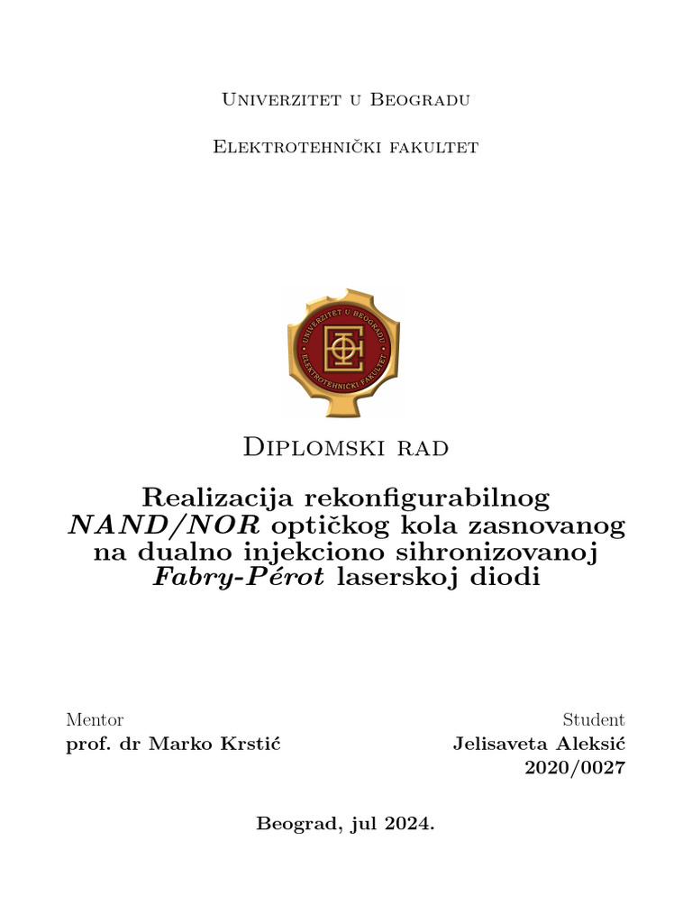 Diplomski Rad Jelisaveta Aleksić | PDF