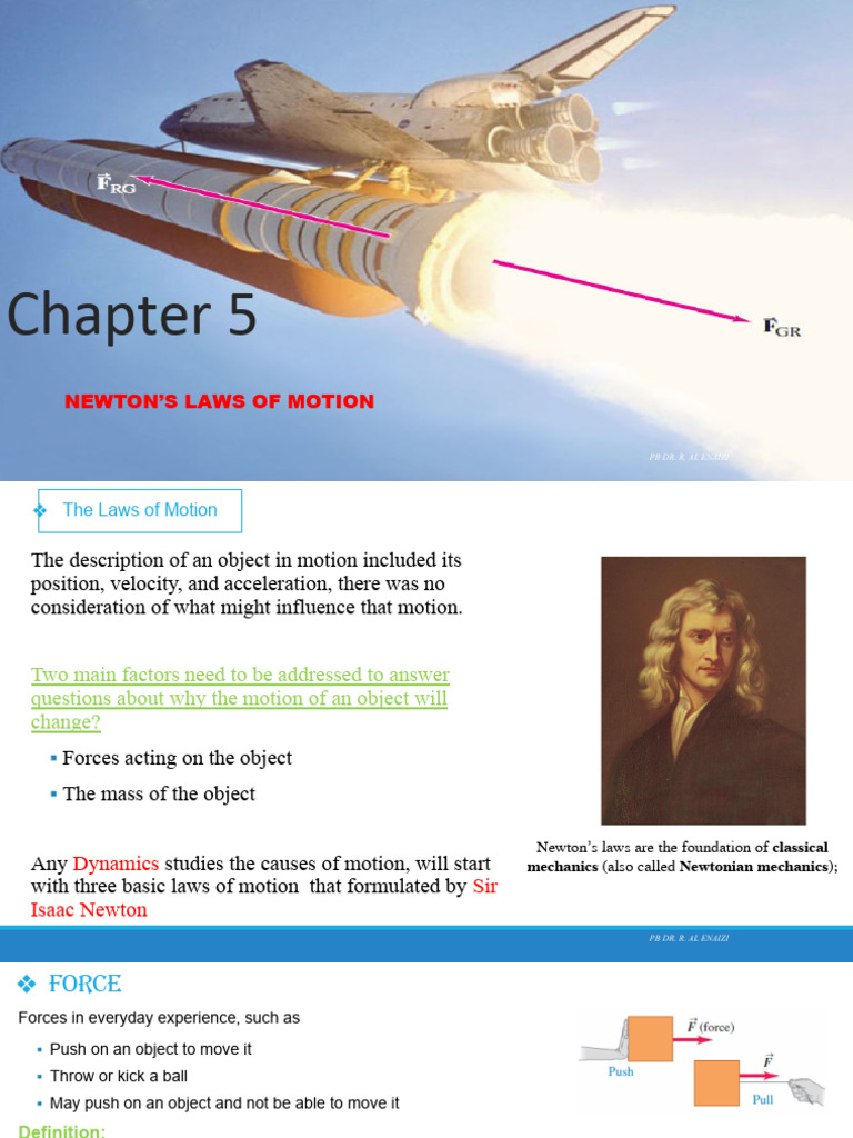CH5.pptx | PDF | Force | Newton's Laws Of Motion