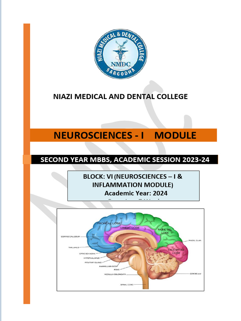 Study Guide - Neurosciences Module | PDF | Spinal Cord | Nervous System