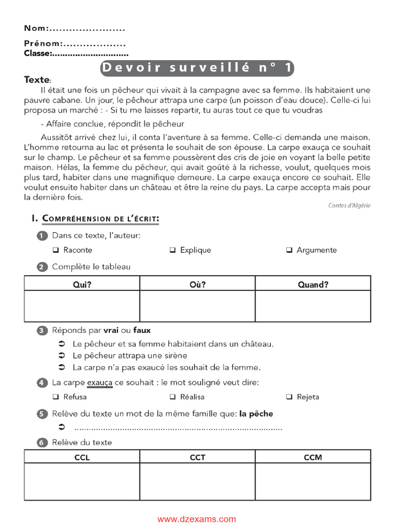 2AM CONTE Le Pecheur Et Sa Femme | PDF