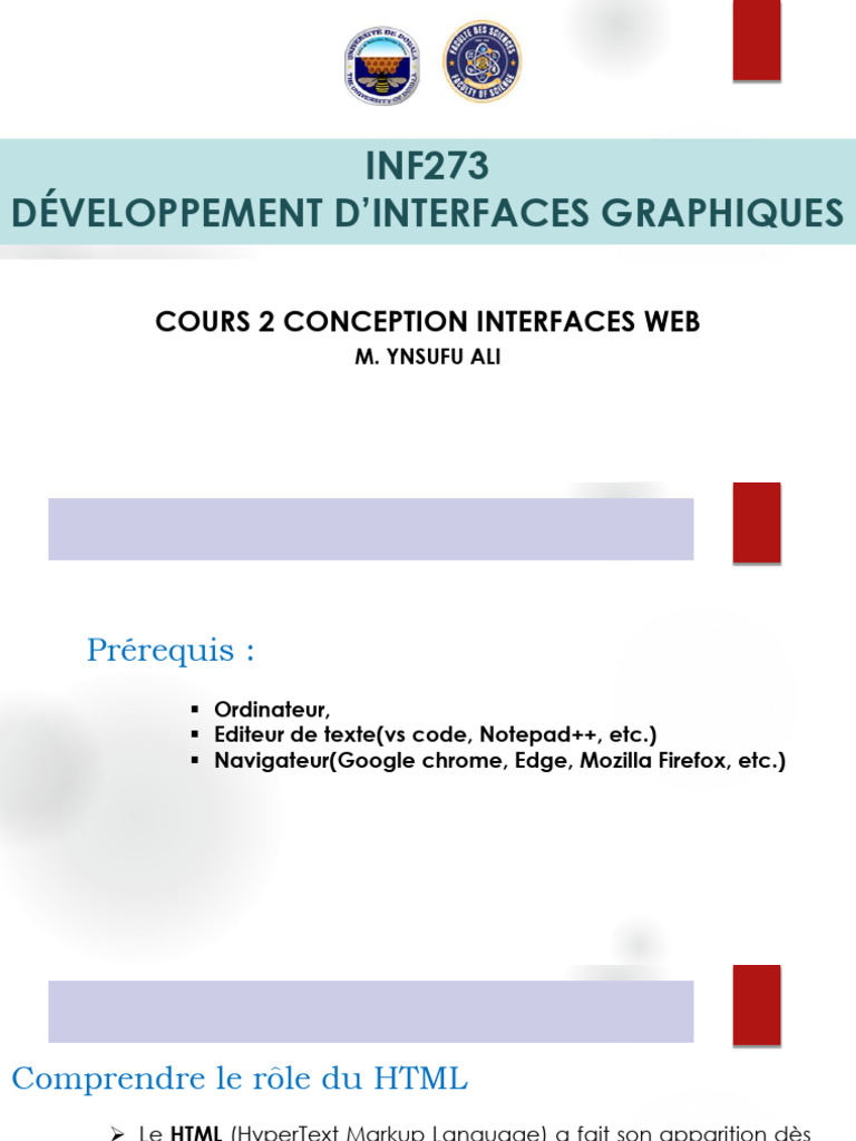 Conception d'interfaces HTML5 et CSS | PDF | Html | HTML5