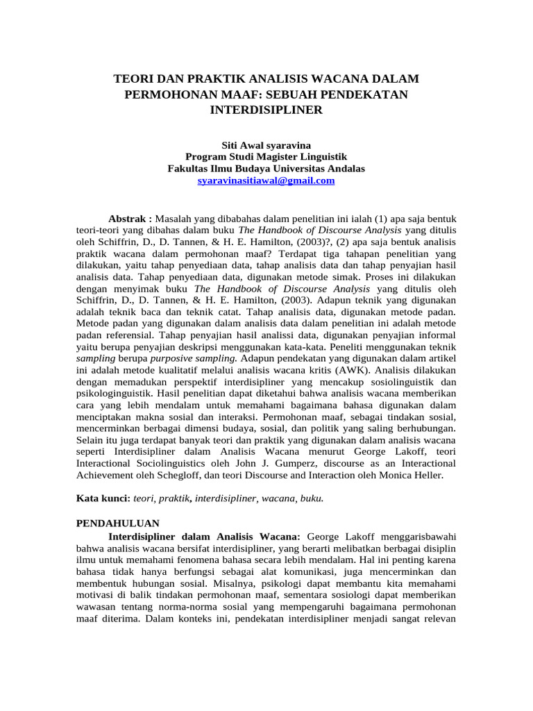 Artikel 4 Awk Siti Awal Syaravina | PDF