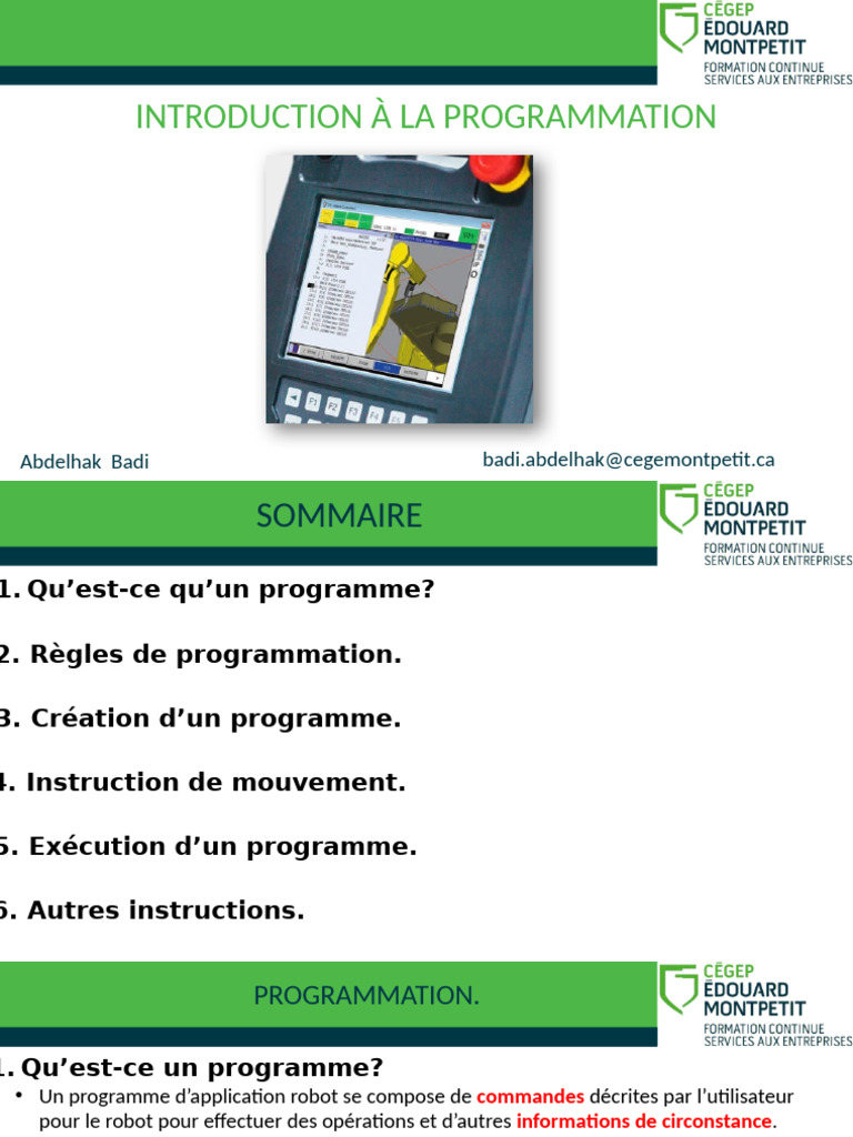 Introducion A La Programmation | PDF | Programme informatique | Programmation