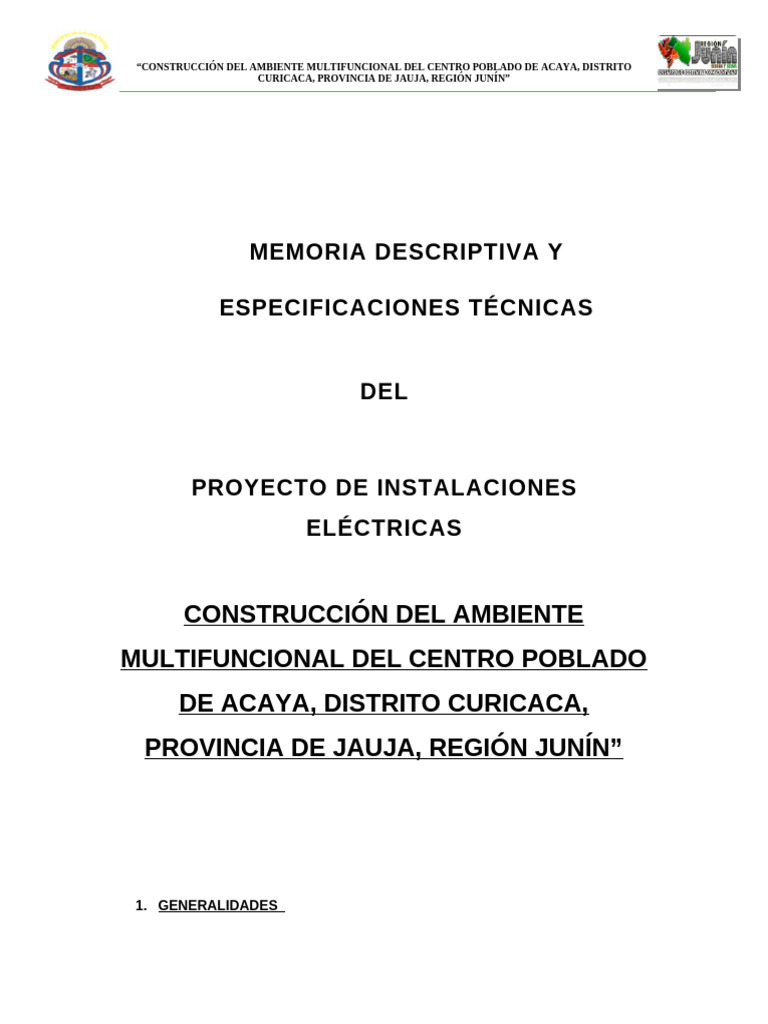 Memoria Inst. Electricas | PDF | Electromagnetismo | Electricidad Memoria Inst. Electricas | PDF | Electromagnetismo | Electricidad