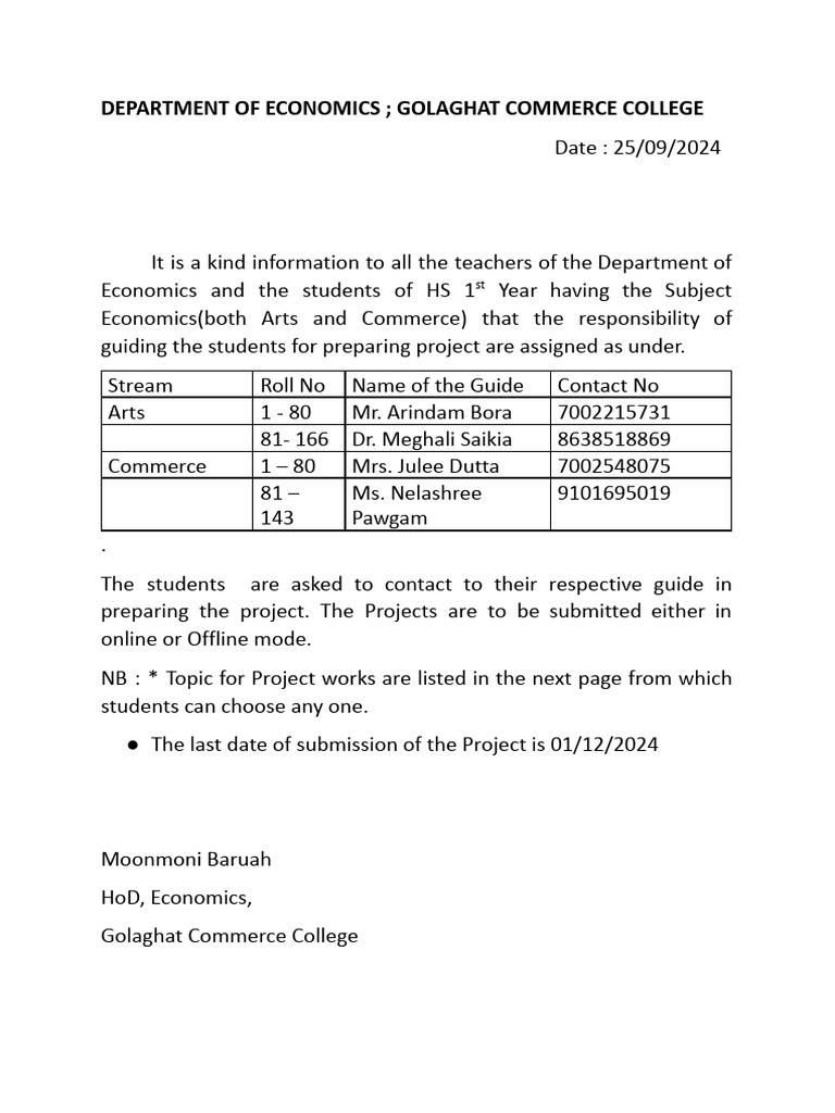 Economics Project Guide Allocation | PDF | Economics | Microeconomics
