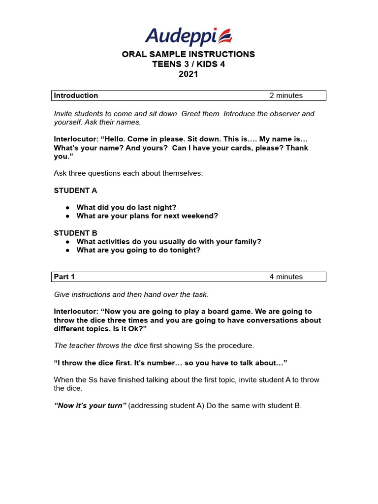 Instructions AT3 AK4 (Sample) | PDF