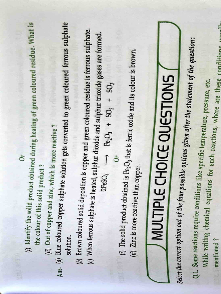 Chemical Reactions Class 10 | PDF | Chemical Reactions | Silver
