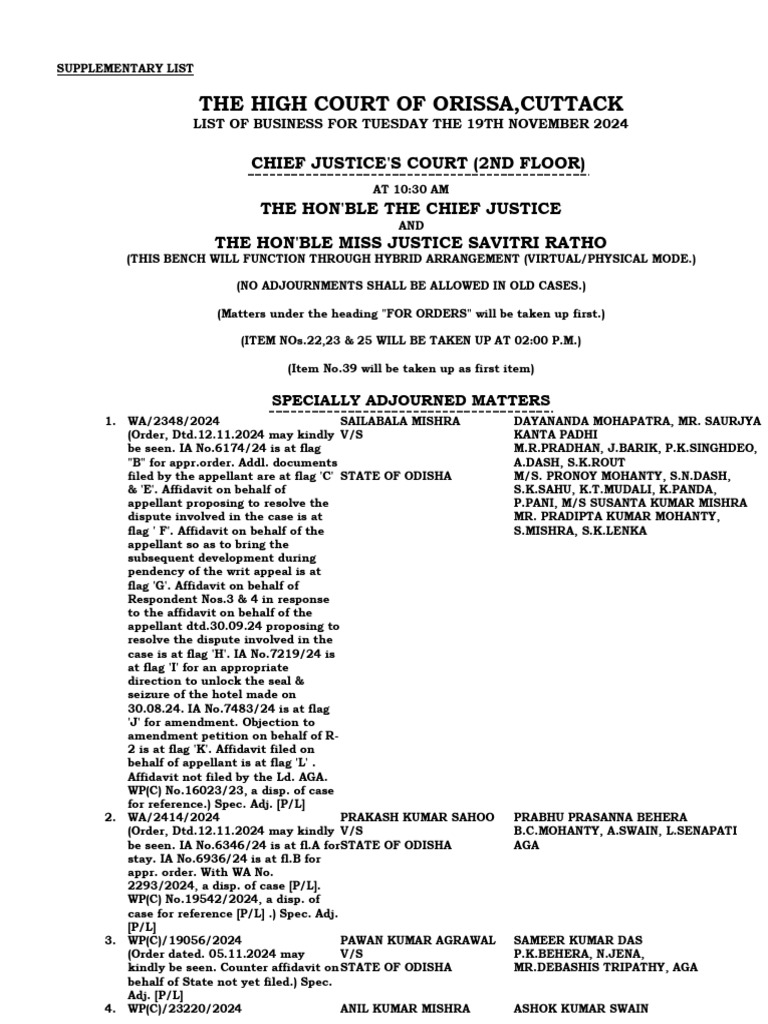The High Court of Orissa, Cuttack | PDF | Legal Procedure