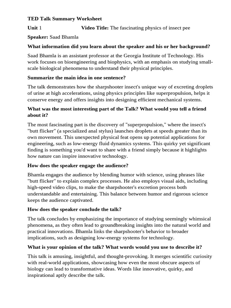 TED - Talks Review 4 Kuksa Serhii PHD 5 | PDF