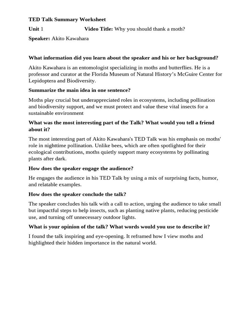 TED - Talks Review 1 Kuksa Serhii PHD 5 | PDF