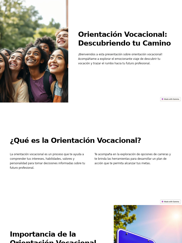 Orientacion Vocacional Descubriendo Tu Camino | PDF | Aprendizaje ...