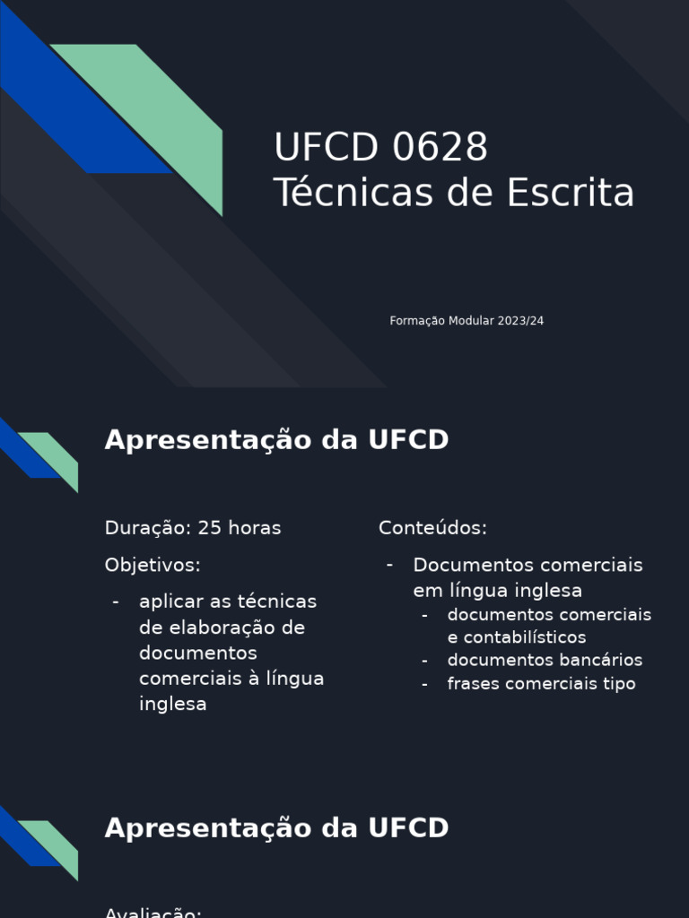 Ufcd 0628 Tecnicas de Escrita | PDF