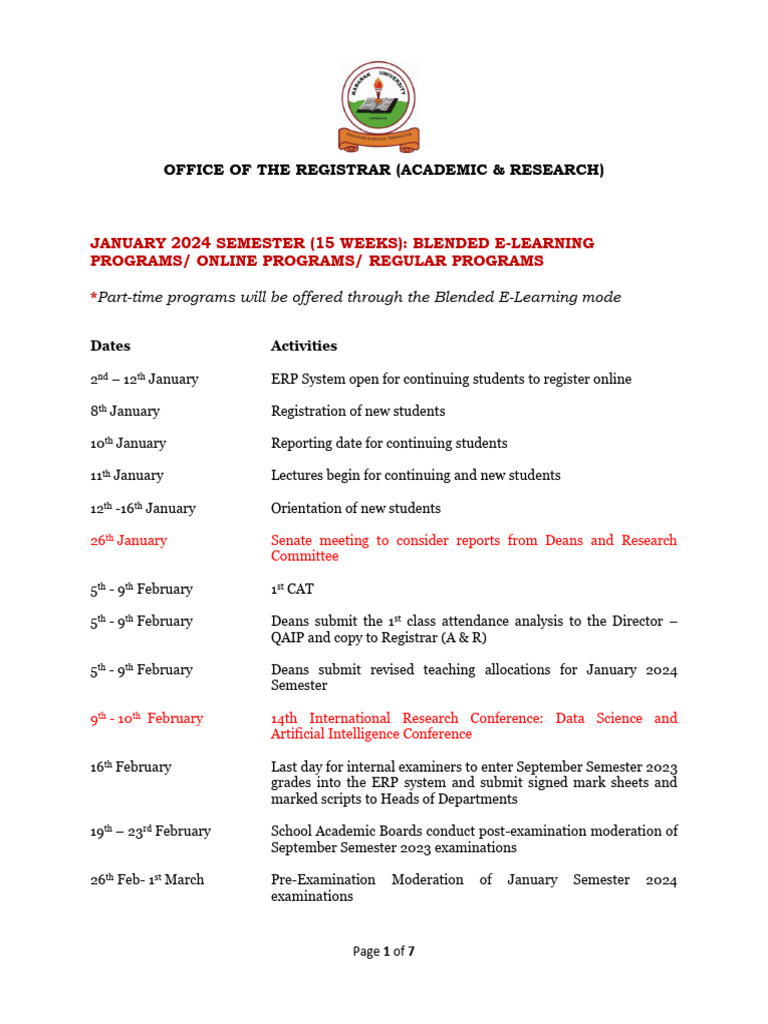 Academic Calendar For 2024-2025 | PDF | Academic Term | Thesis