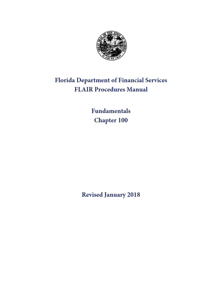 Florida FLAIR Procedures Manual Overview | PDF | Debits And Credits ...