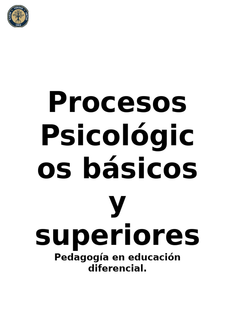 Procesos Psicologicos Basicos y Superiores | PDF | Percepción | Memoria