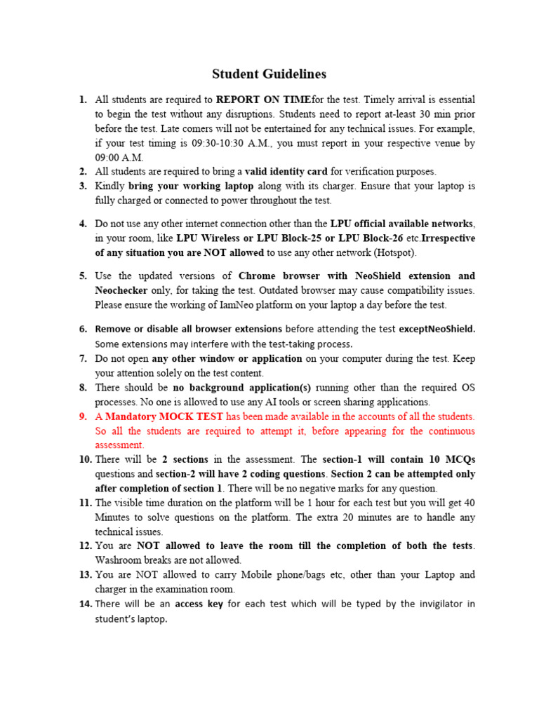 Student Guidelines Soft | PDF | Computing | Software