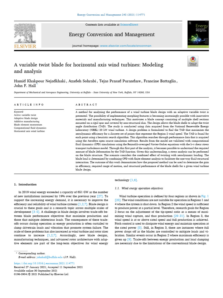 A Variable Twist Blade For Horizontal Axis Wind Turbines Modeling and ... A Variable Twist Blade For Horizontal Axis Wind Turbines Modeling and ...