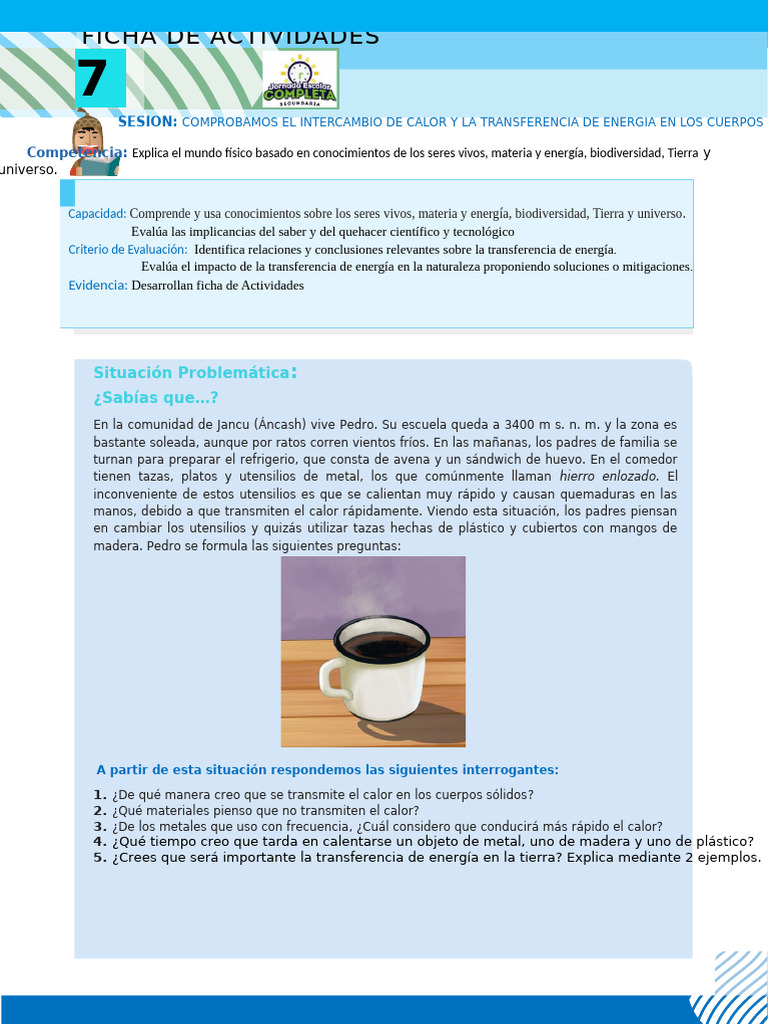 Ficha de Transferencia de Energia | PDF | Calor | Rieles