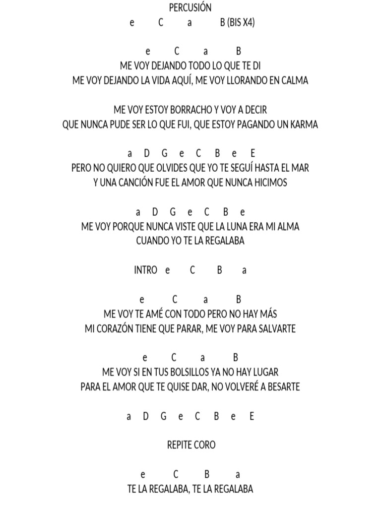 Me Voy | PDF
