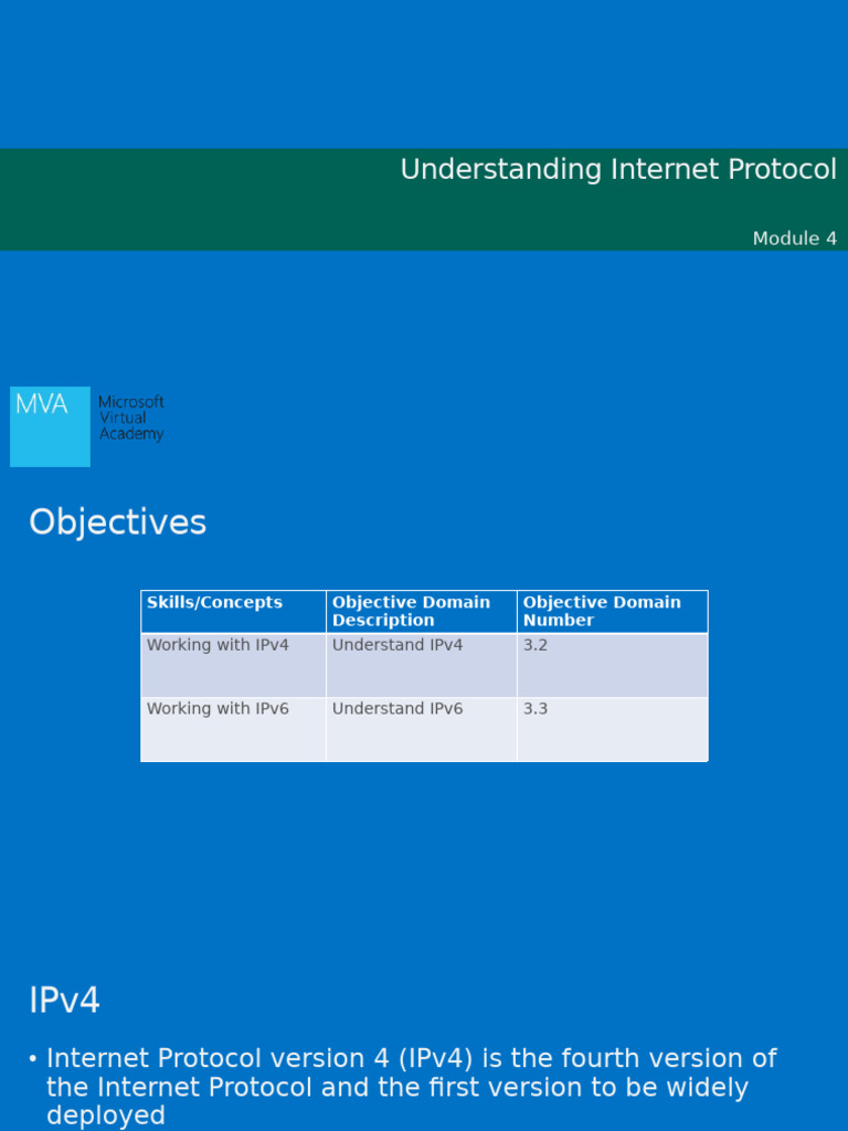 IPv4 and IPv6 Protocol Overview | PDF | Ip Address | I Pv6