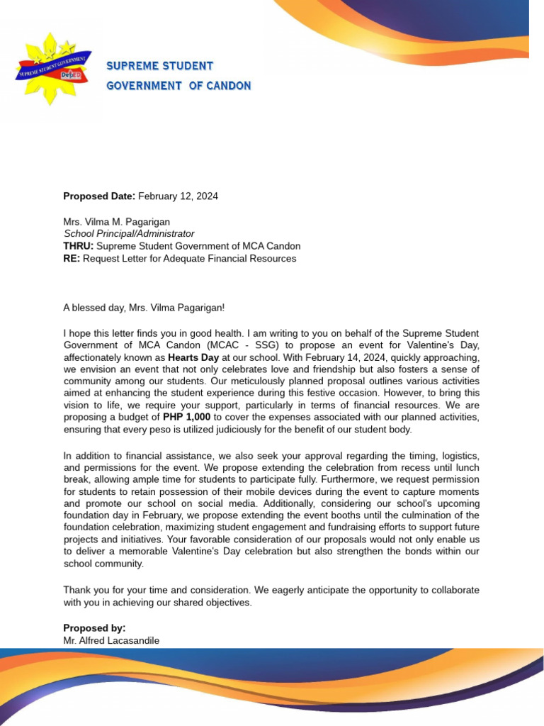 SSG Candon Request Letter | PDF