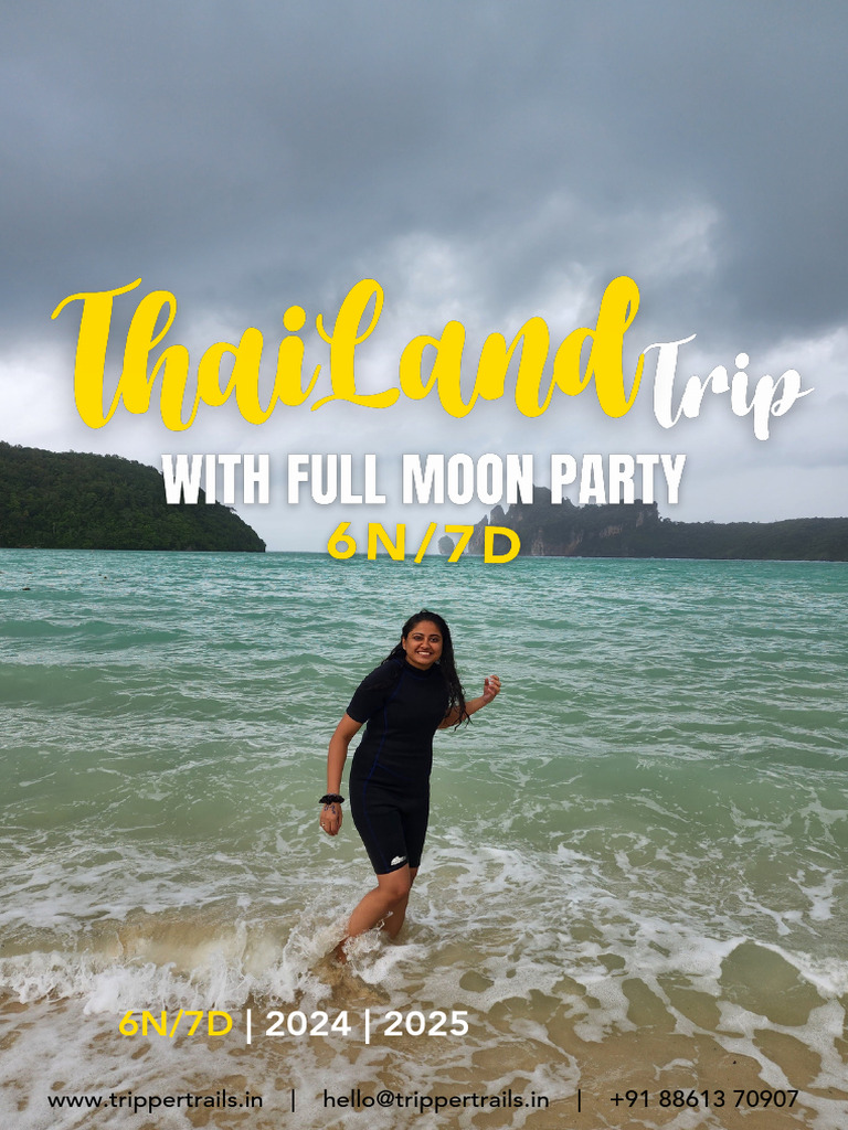 7D 6N Thailand Trip With Full Moon Party - Tripper Trails | PDF