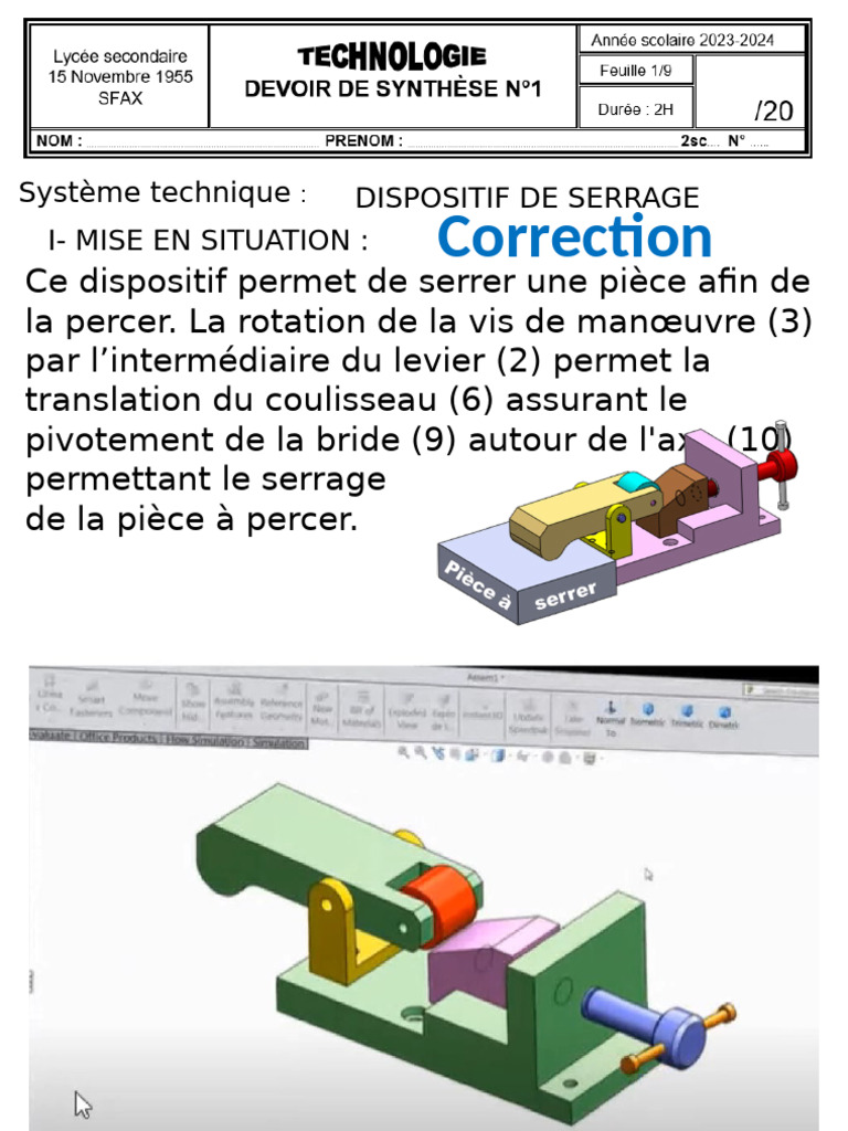 Dispositif de Serrage et Usinage | PDF | Perçage | Processus industriels