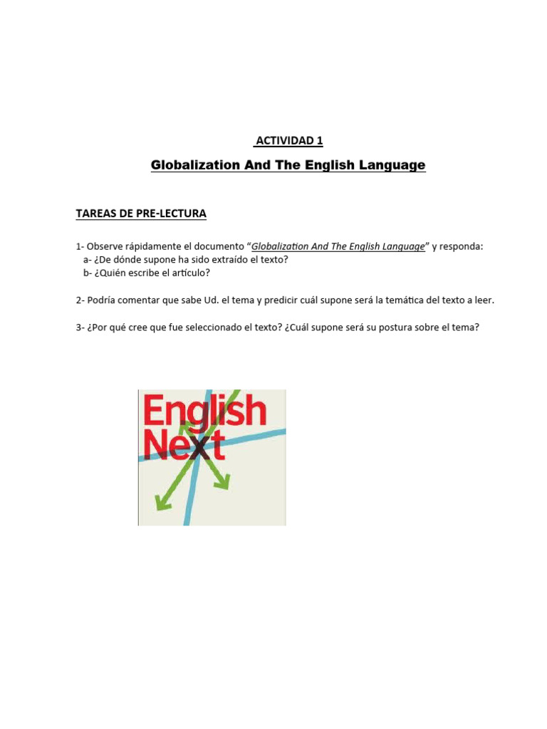 INGLÉS TÉCNICO-Actividad 1 | PDF | English Language | Human Communication