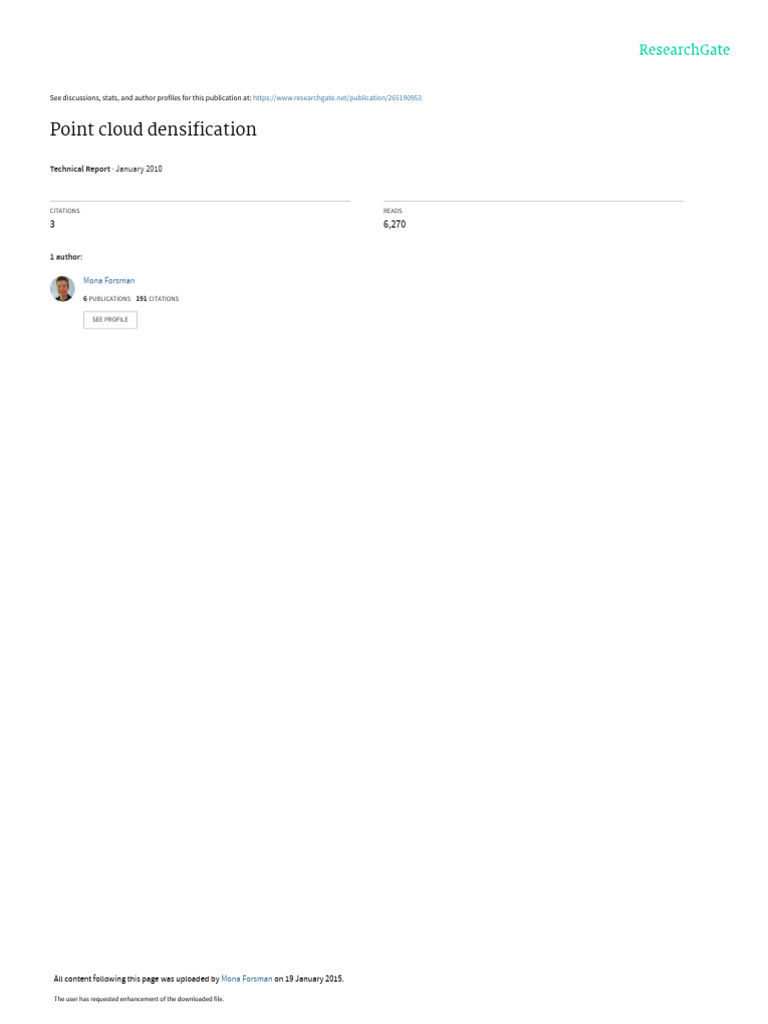 Point Cloud Densification Techniques | PDF | Covariance | Variance