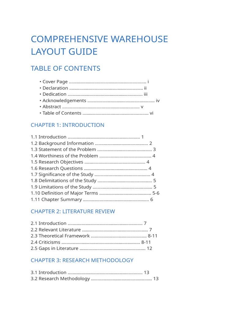 Comprehensive Warehouse Layout Guide | PDF | Performance Indicator ...