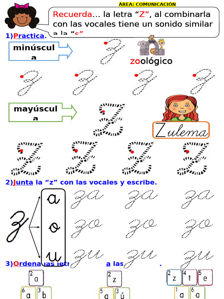 Ficha Za-Zo-Zu | PDF