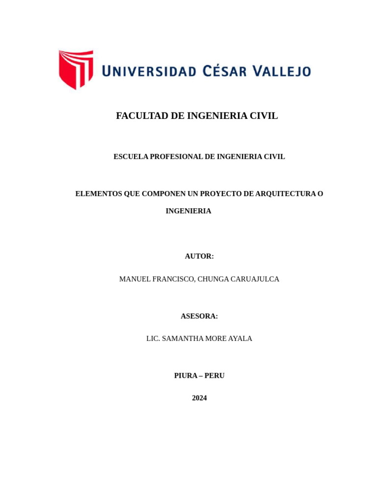Facultad de Ingenieria Civil Manuel Chunga | PDF | Topografía | Presupuesto