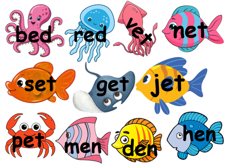 Cvc-E Sea Creatures | PDF