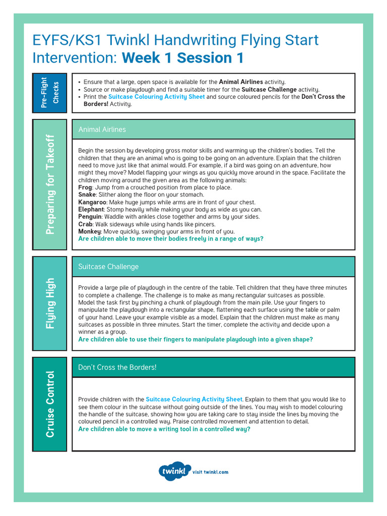 Week 1 Session 1 Plan | PDF