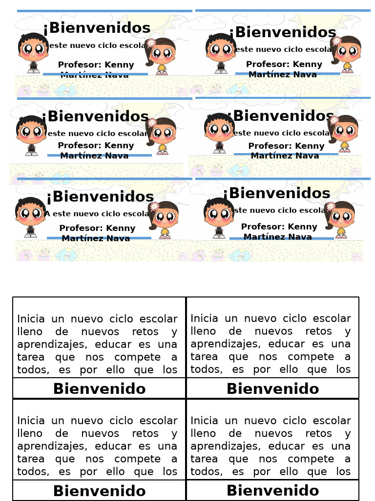 Bienvenida KENNY | PDF | Evaluación