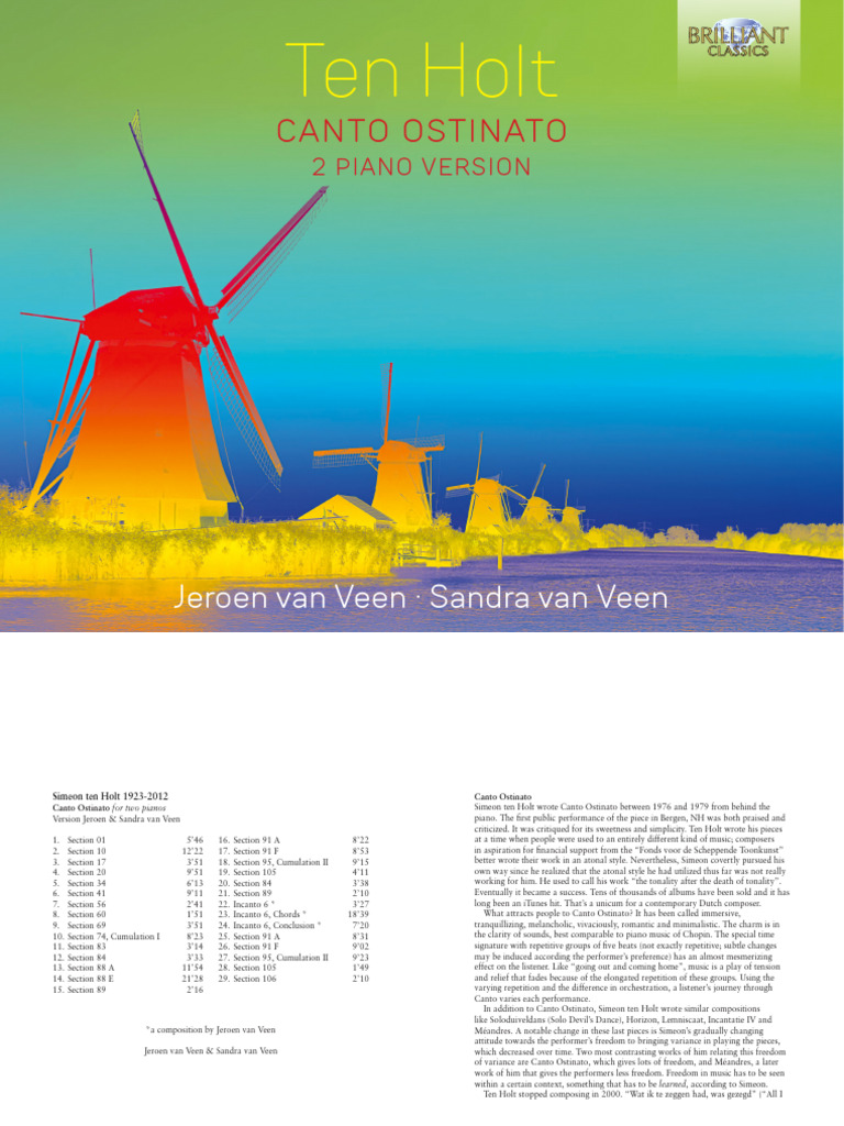 Canto Ostinato for Two Pianos | PDF | Performing Arts | Classical Music