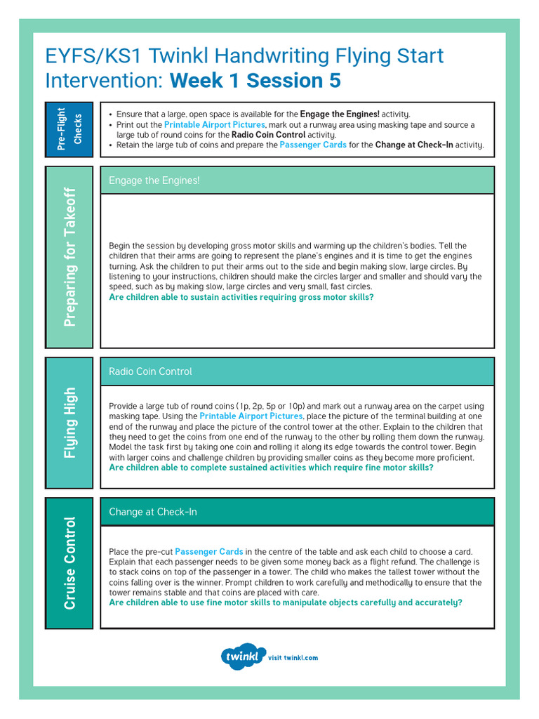 Week 1 Session 5 Plan | PDF | Air Traffic Control | Runway