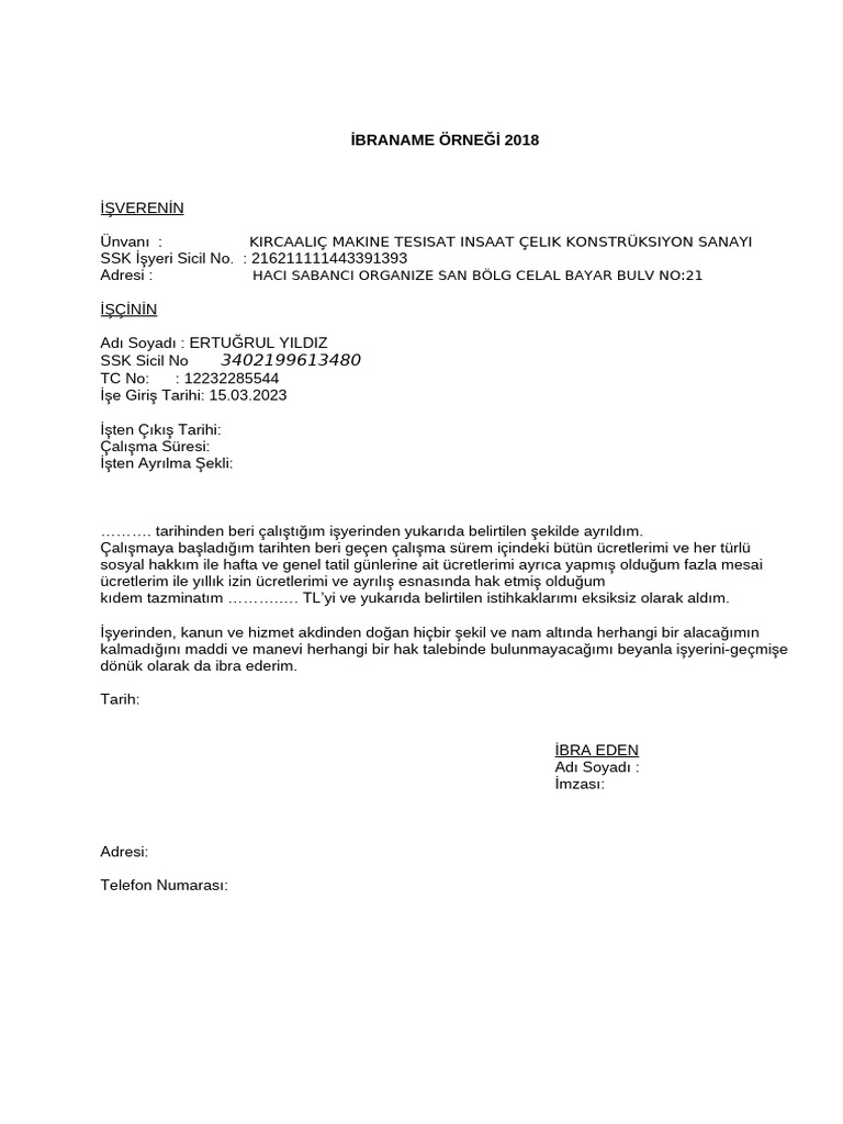 Ibraname Ornegi | PDF