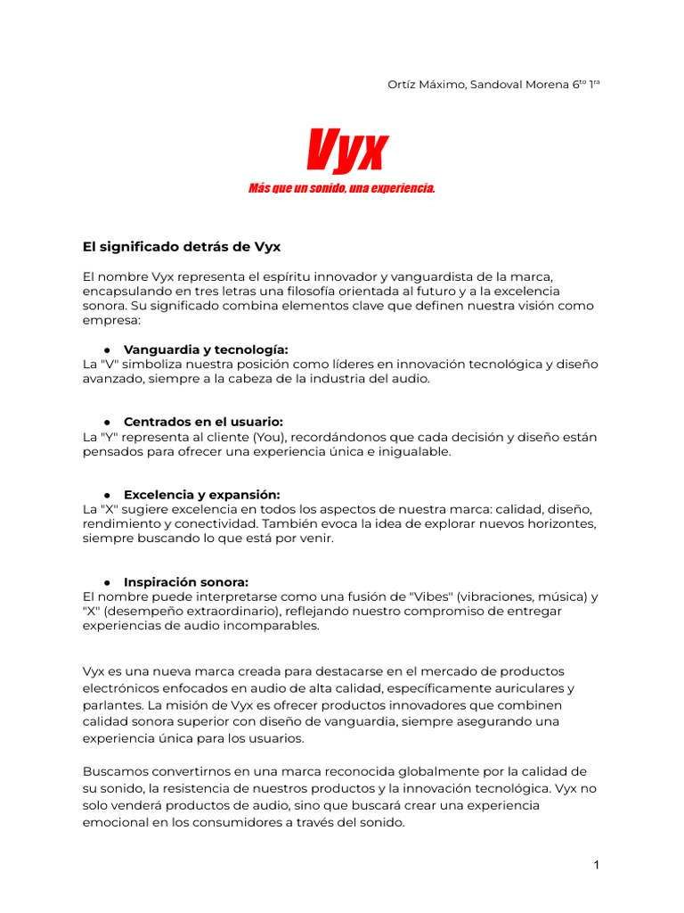 El Significado Detrás de Vyx: Más Que Un Sonido, Una Experiencia | PDF ...