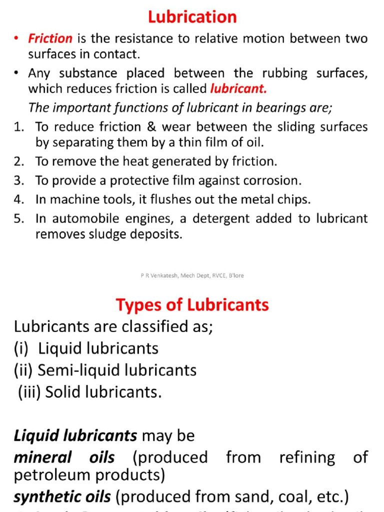 Lubrication Principles | PDF