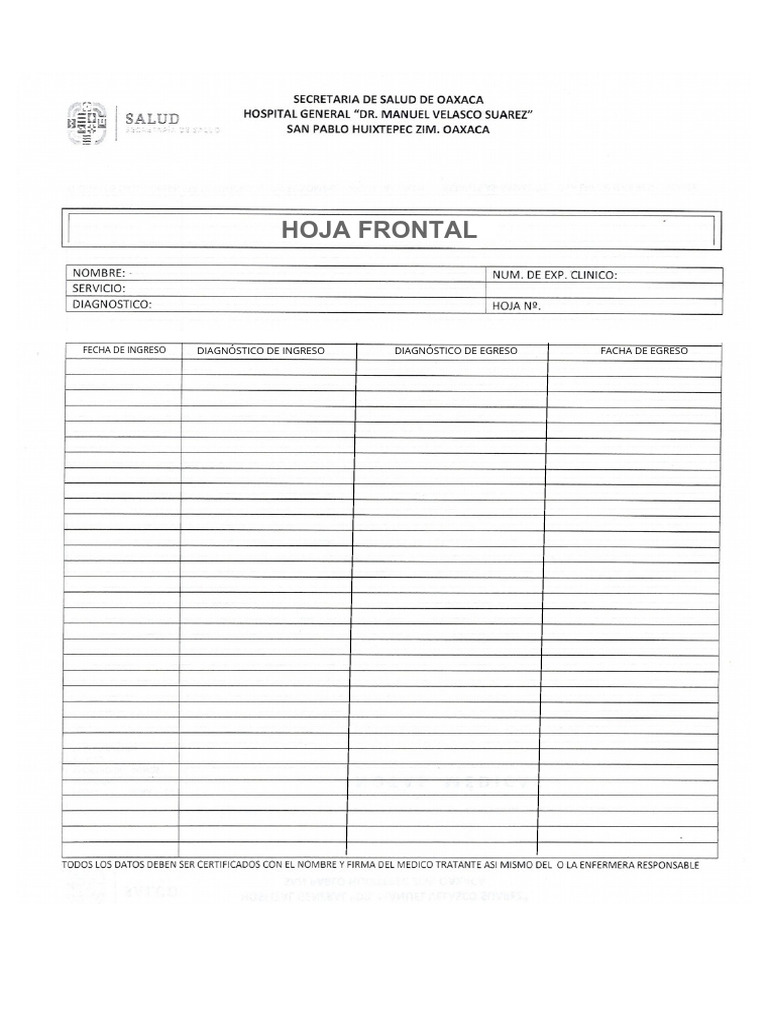 Hoja frontal | PDF