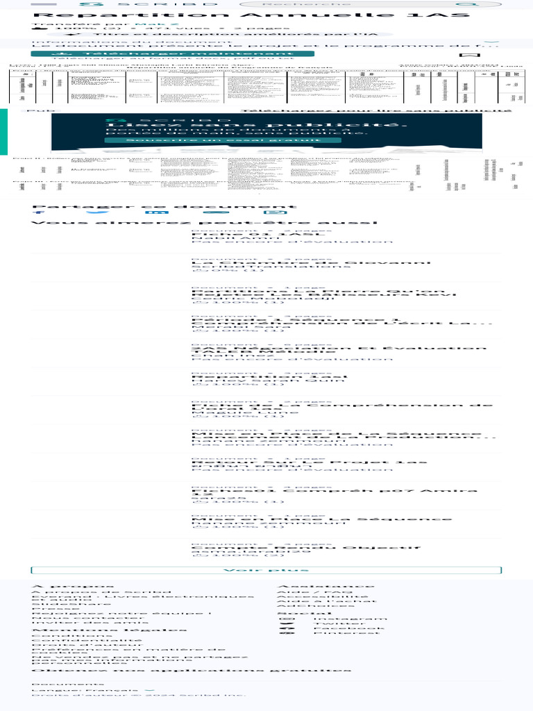 Repartition Annuelle 1AS PDF | PDF | Linguistique