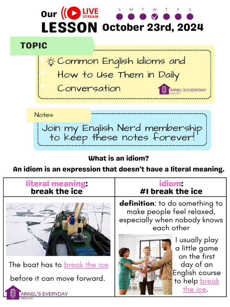 LIVE Common English Idioms Compressed | PDF