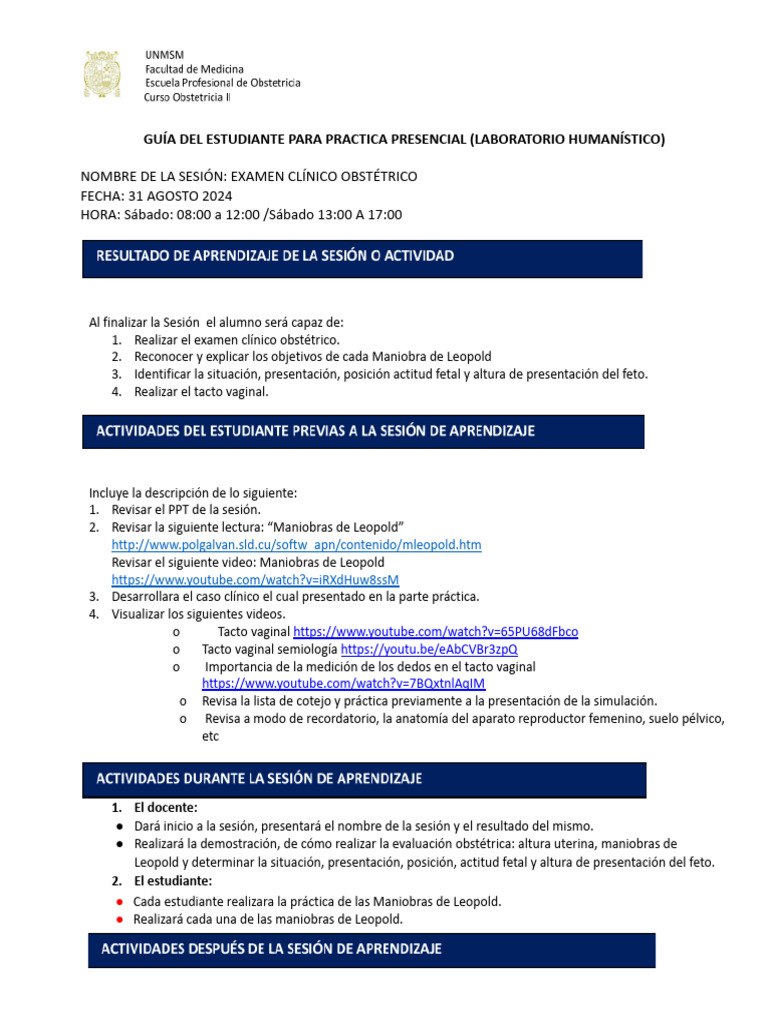 Guia Practica 02 | PDF | Obstetricia | Salud maternal