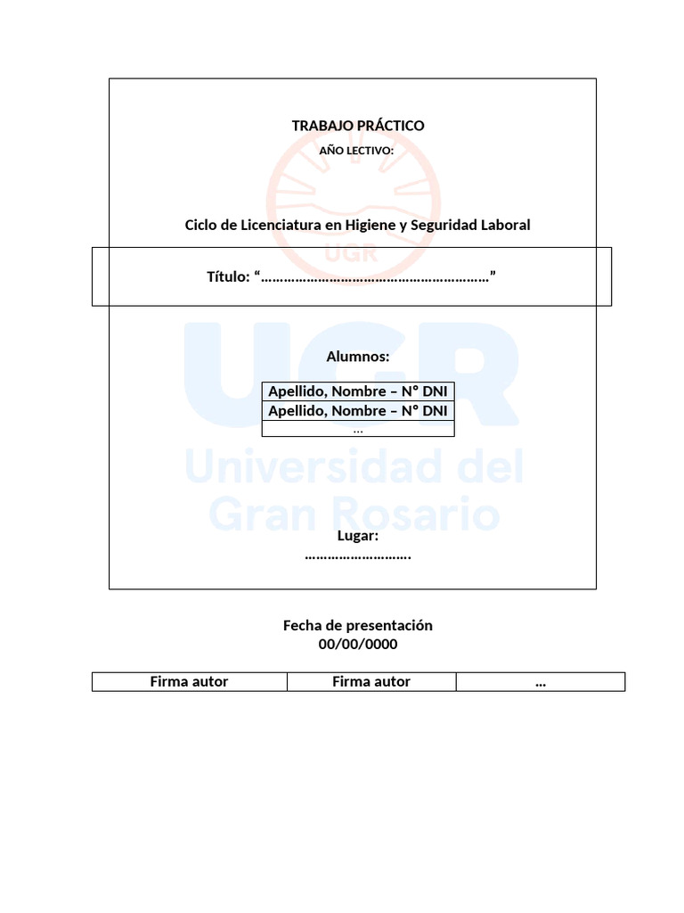 Formato Unico TP | PDF