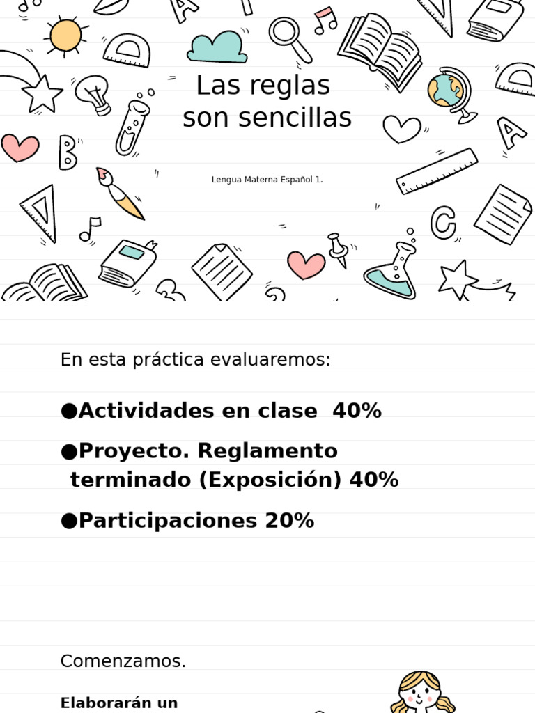 Evaluación de Reglamento Escolar en Clase | PDF